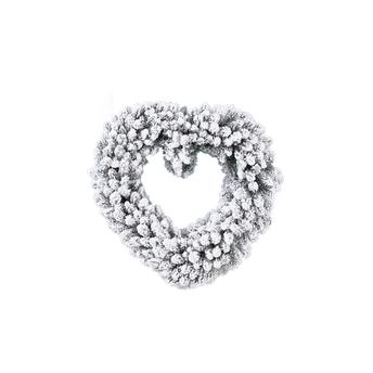 Buy Homesmiths Artificial Heart Shaped Imperial Snowy Wreath (50 cm ...