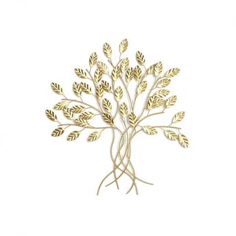 Buy Pan Emirates Tree & Leaves Wall Plaque (47 x 47 cm, Gold) Online in ...