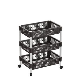 Buy Cosmoplast Plastic 3-Tier Vegetable Storage Rack (45 x 30 x 65 cm ...