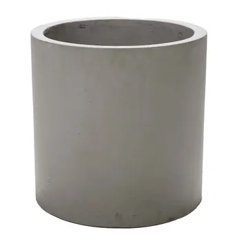 Shop Romulo Fiber Concrete Plant Pot W/Wooden Base (50 x 50 x 50 cm ...