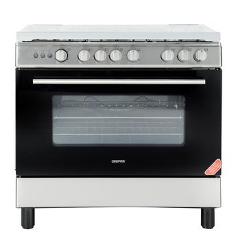 Shop Geepas Freestanding 5-Burner Gas Cooking Range, GCR9061FPSRC (90 x ...