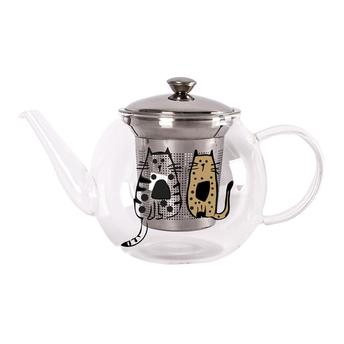 Shop BiggDesign Borosilicate Glass Strainer Teapot (600 ml) Online ...