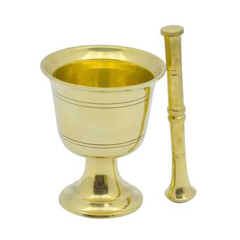 Shop Raj Brass Mortar & Pestle Set (12 cm) Online - ACE UAE
