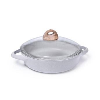 Buy Fissman Borneo Induction Aluminium Shallow Cooking Pot W/Glass Lid ...