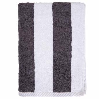 Shop Truebell Striped Bath Towel (69 x 140 cm, Gray) Online - ACE UAE