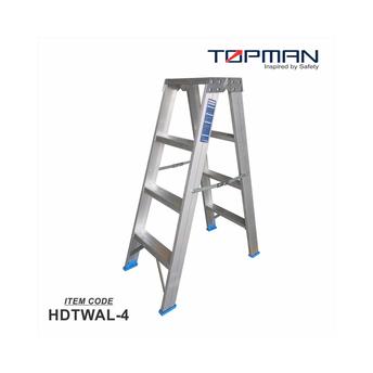 Shop Topman Aluminum Heavy Duty 4-Step Double Sided Ladder, Hdtwal4 ...