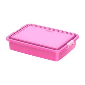Buy Cosmoplast Lockbox Plastic Stackable Storage Box (15 L, Pink ...