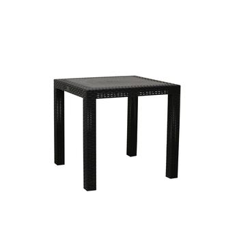 Shop 3MPlast Aurora Square Plastic Rattan Table (80 x 75 x 80 cm ...