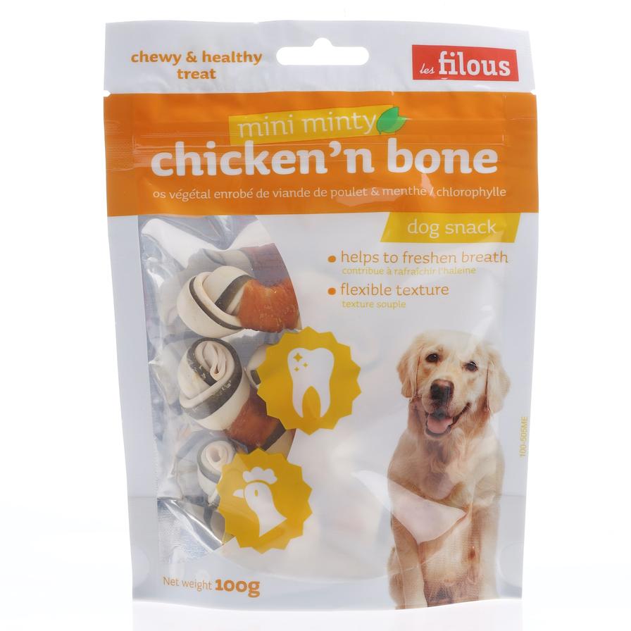 Buy Les Filous Dry Dog Food Chicken Minty Bone (100 g) Online in Dubai ...