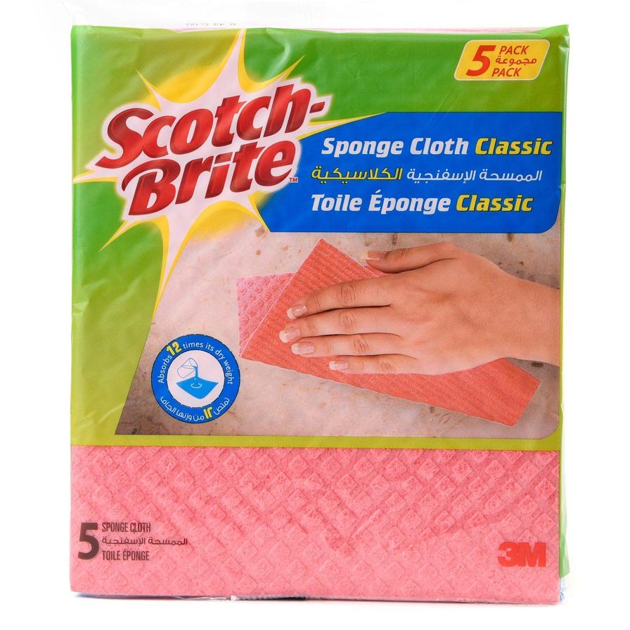 Buy 3M Scotch-Brite Classic Pink Sponge Cloth (5 pcs) Online in Dubai ...