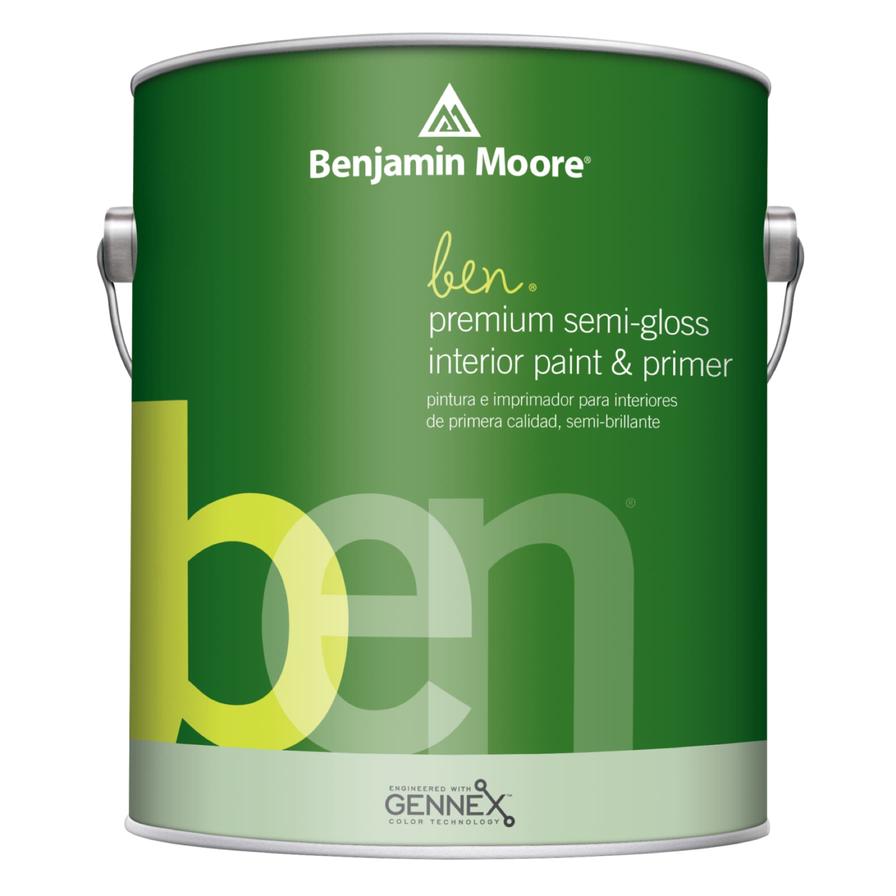 Shop Benjamin Moore Ben Semi-Gloss Interior Latex Paint & Primer (3.7 L ...