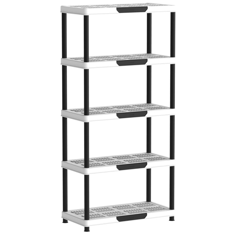 Buy Cosmoplast Plastic 5-Tier Shelving Rack (90 x 45 x 185 cm) Online ...