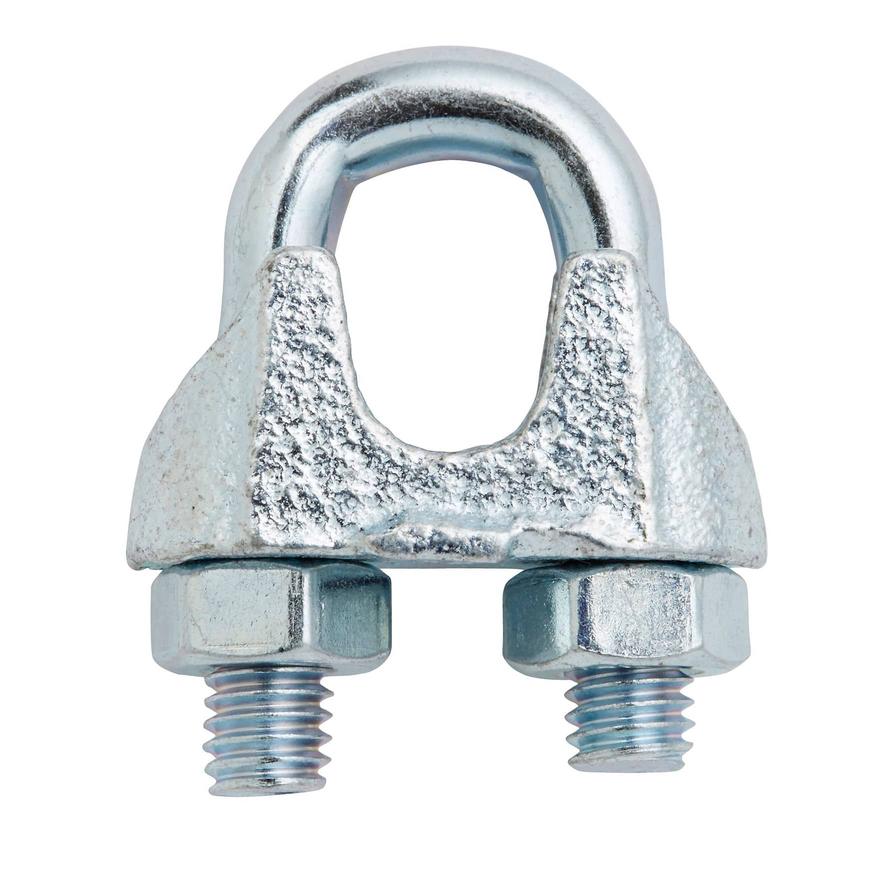 Buy Diall Zinc-Plated Steel Wire Rope Clamp Pack (90 x 8 mm, 2 Pc ...