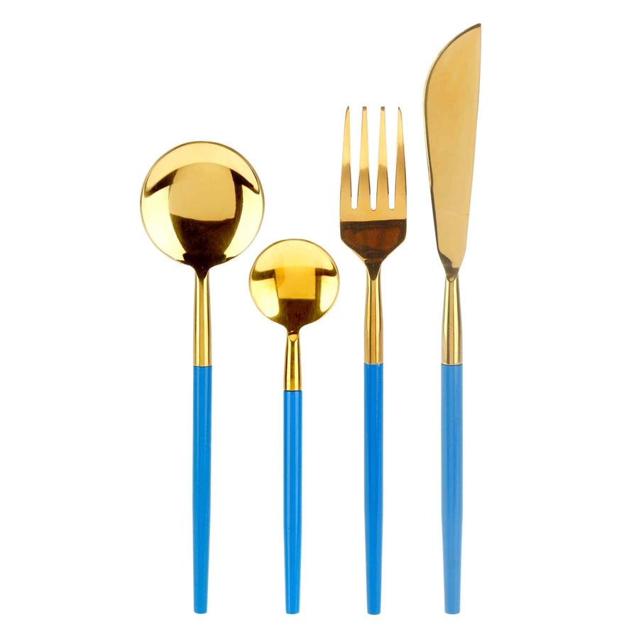 Buy Turquoise Stainless Steel Cutlery Set (16 Pc.) Online in Dubai ...