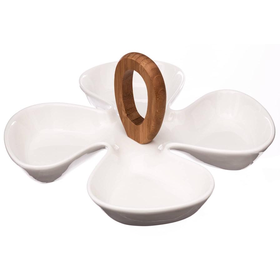 Buy SG Porcelain Bamboo Aperitive Plate (28 x 28 x 12 cm) Online in ...