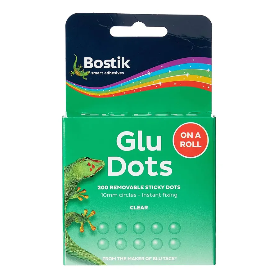 Buy Bostik Glu Dots 200-Dot Removable Sticky Dots (Clear) Online in ...
