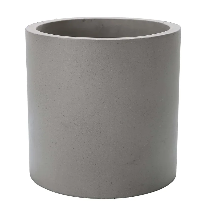 Buy Romulo Fiber Concrete Plant Pot W/Wooden Base (30 x 30 x 30 cm ...
