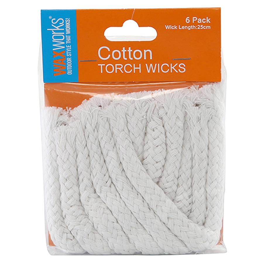 Shop Waxworks Torch Wicks (25 cm, Pack of 6) Online - ACE UAE