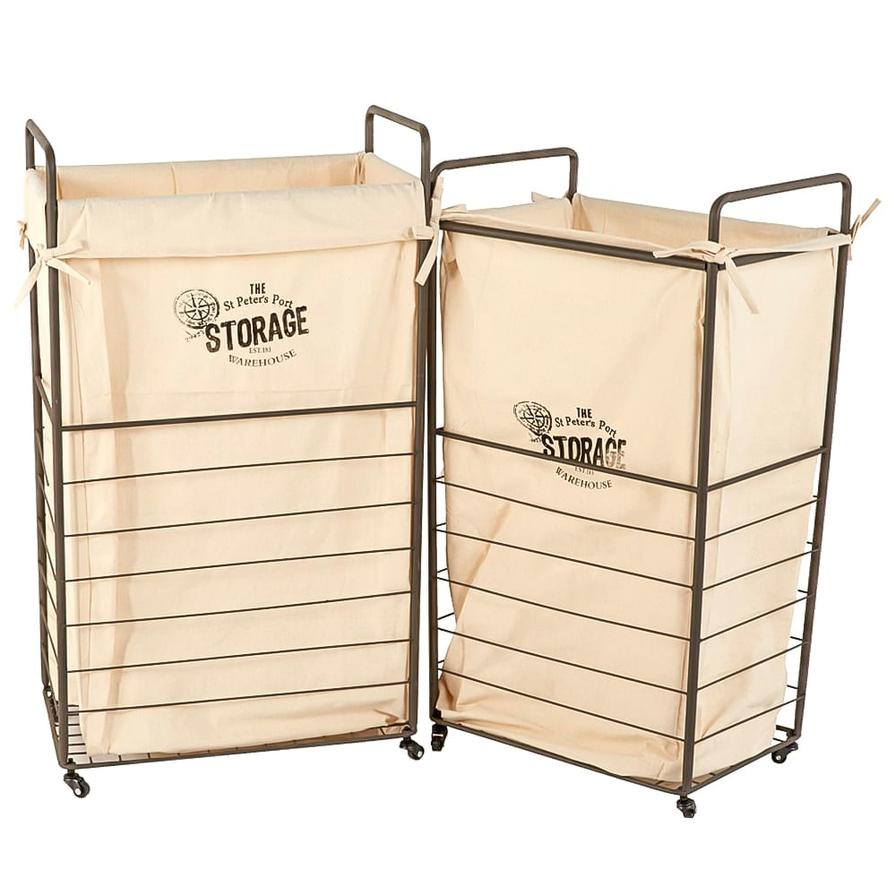 Buy Linen Lined Wire Hamper (Set of 2) Online in Dubai & the UAE|ACE Buy Linen Lined Wire Hamper (Set of 2) Online in Dubai & the UAE|ACE