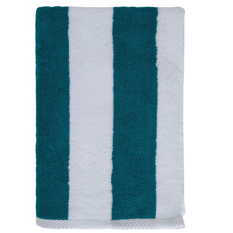 Shop Truebell Striped Cotton Bath Towel (69 x 140 cm, Turquoise) Online ...