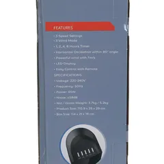 Buy Crownline Tower Fan W/Remote Control, TF-284 (65 W) Online in Dubai ...