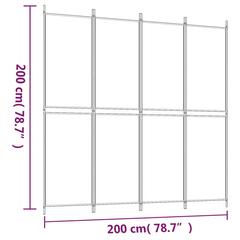 Shop vidaXL 4-Panel Room Divider Anthracite 200x200 cm Fabric Online ...