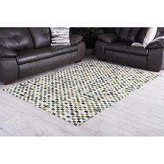 Shop Pan Emirates Lattice Hairon Hide Patch Leather Rug (240 x 330 cm ...