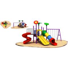 Buy Myts New Outdoor Activity Play Center W/Slides & 3 Swings For Kids ...