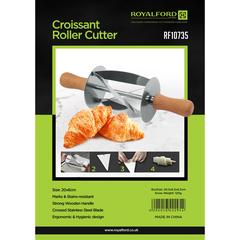 Shop Royalford Stainless Steel Croissant Roller Cutter W/Wooden Handle ...