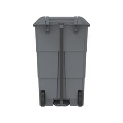 Buy Cosmoplast Plastic Step-on Waste Bin W/Pedal & Wheels (100 L, Dark ...
