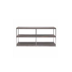 Shop Pan Emirates Bamileke Metal & Wood Console Table W/Shelf (161 x 51 ...